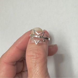 Jewelry | Sterling Silver Large Star Ring Shooting Star Band Silver ...